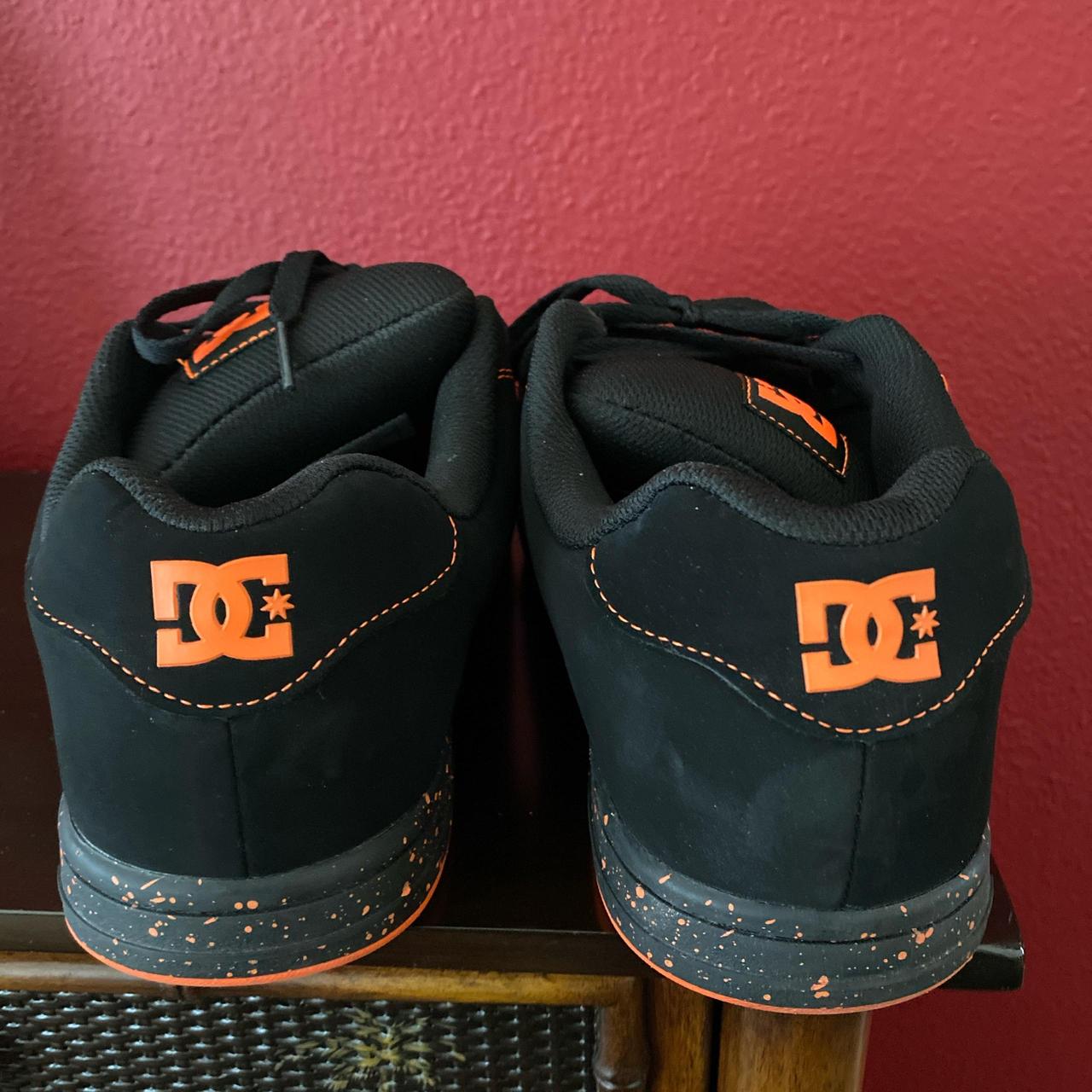 DC Gaveler Black/Orange Low Skater Sneakers #dc... - Depop