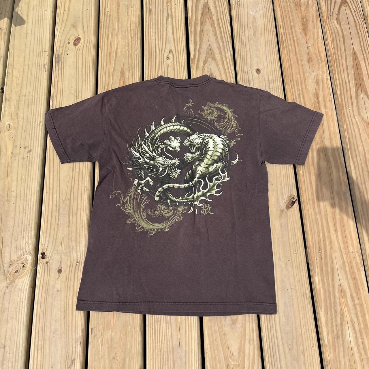 Y2k Dragon V Tiger Size -M Chest -19”3/4 Length... - Depop