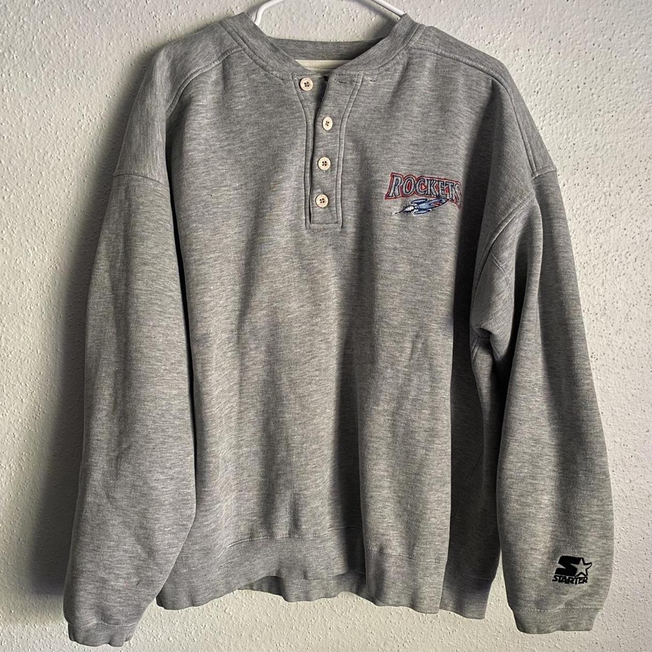 Vintage 1990s 90s Starter Houston Rockets Sweater... - Depop