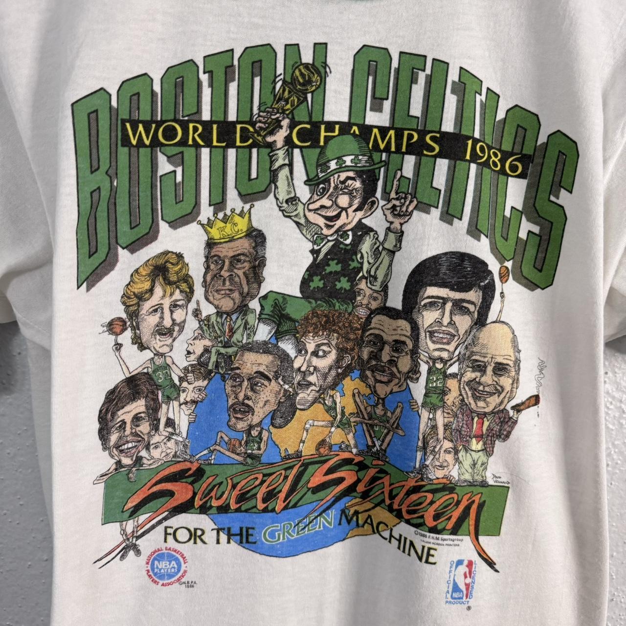 Vintage 80s 1986 Boston Celtics NBA World Champions... | Depop