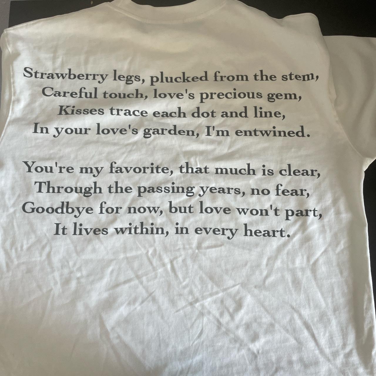 ELYSIAN CO strawberry legs poem Tee Size:... - Depop