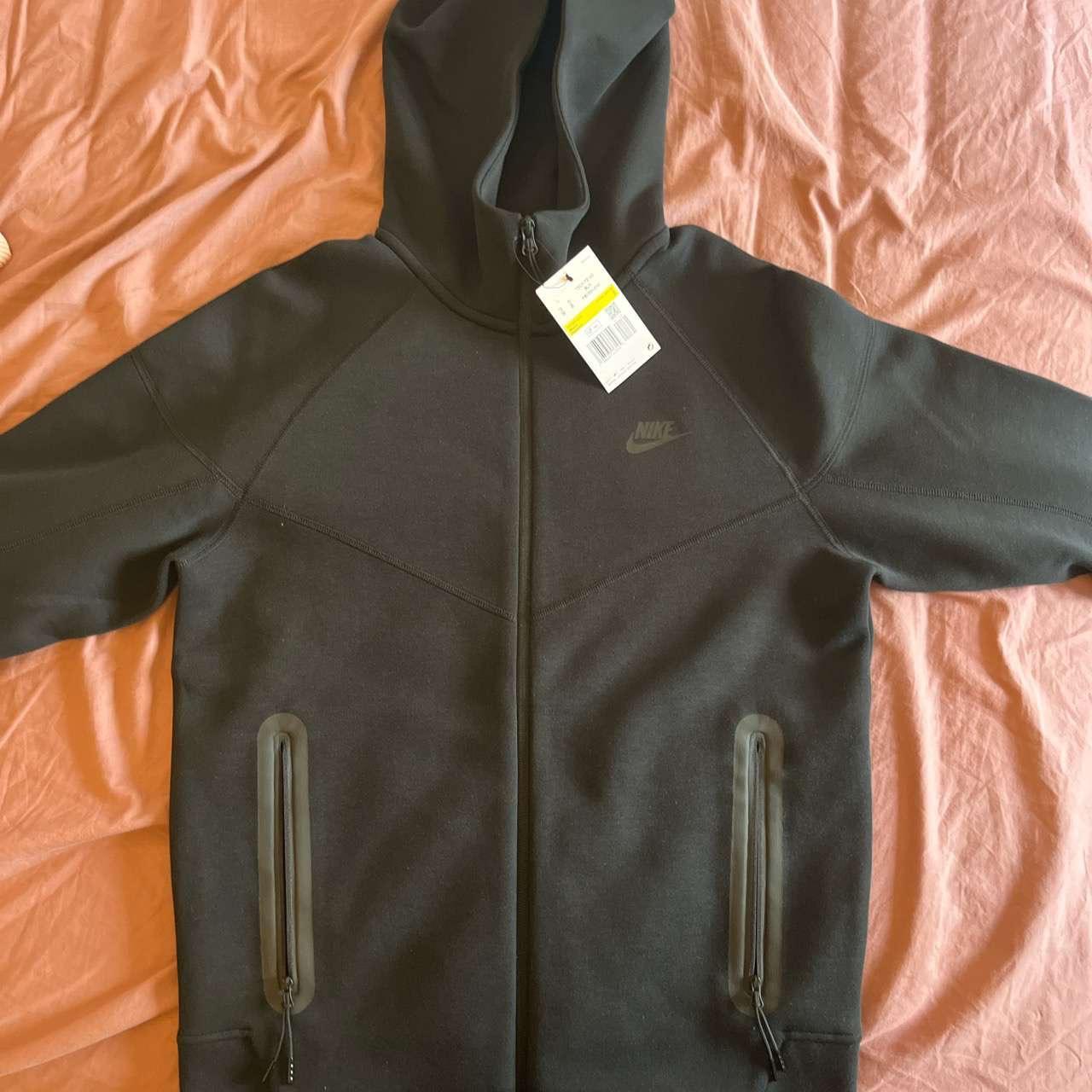 authentic black nike tech hoodie size S - Depop