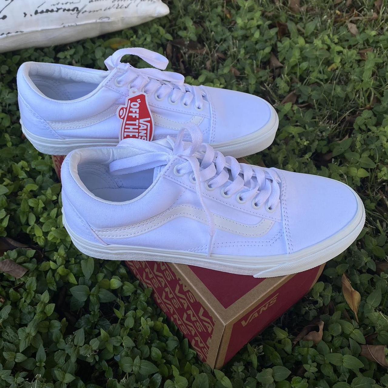 Vans Old Skool All White — ⭐️never worn!⭐️ Comes with... - Depop