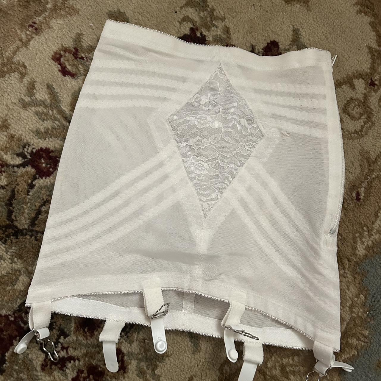 Vintage rago shapewear skirt with garter clips size... | Depop