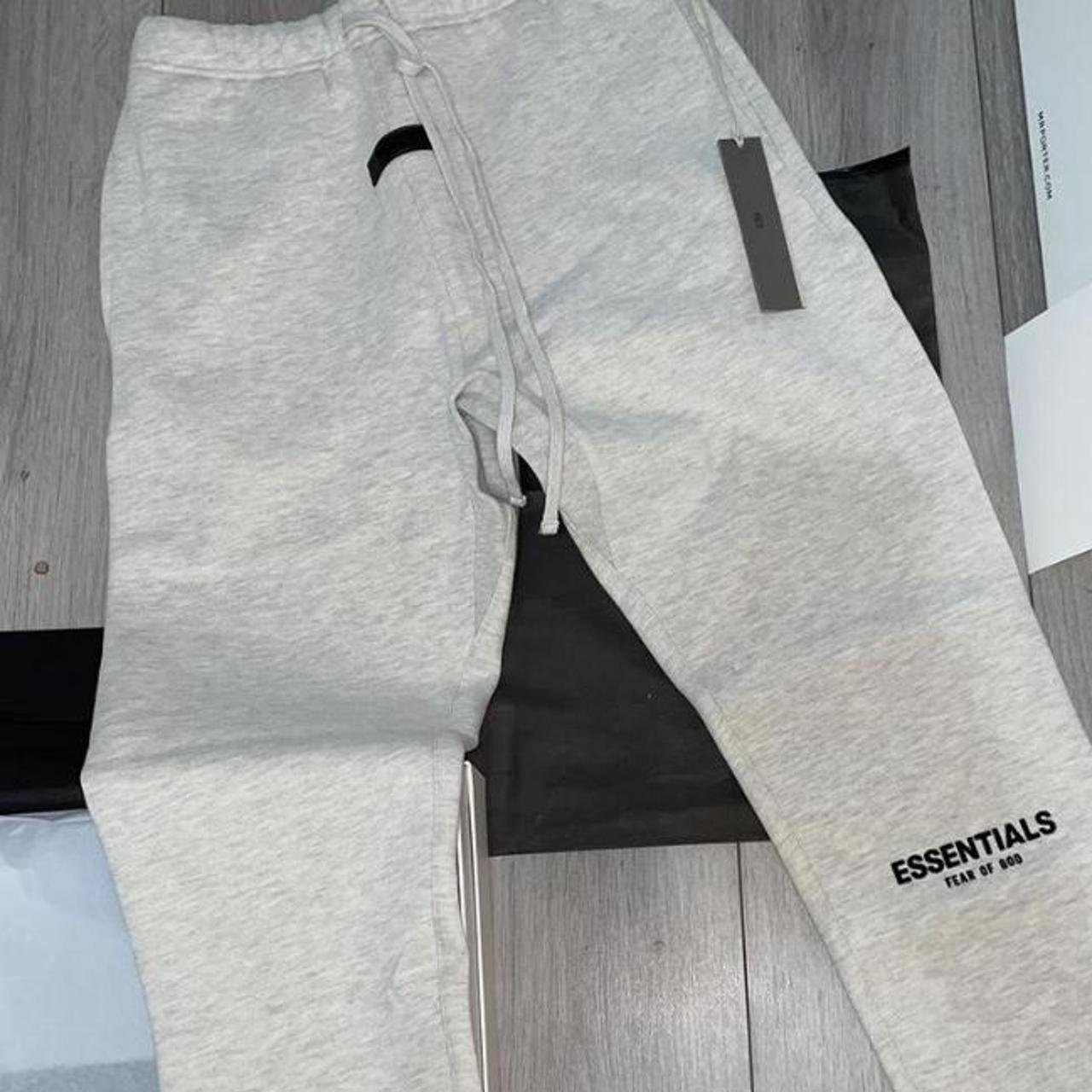 GREY ESSENTIALS FEAR OF GOD JOGGERS SIZE S - Depop