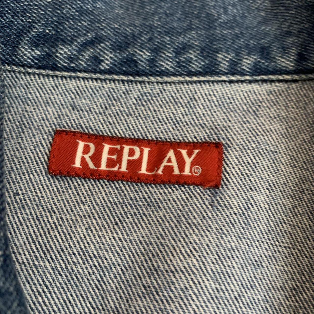 Replay Women's Blue and Red Jacket | Depop