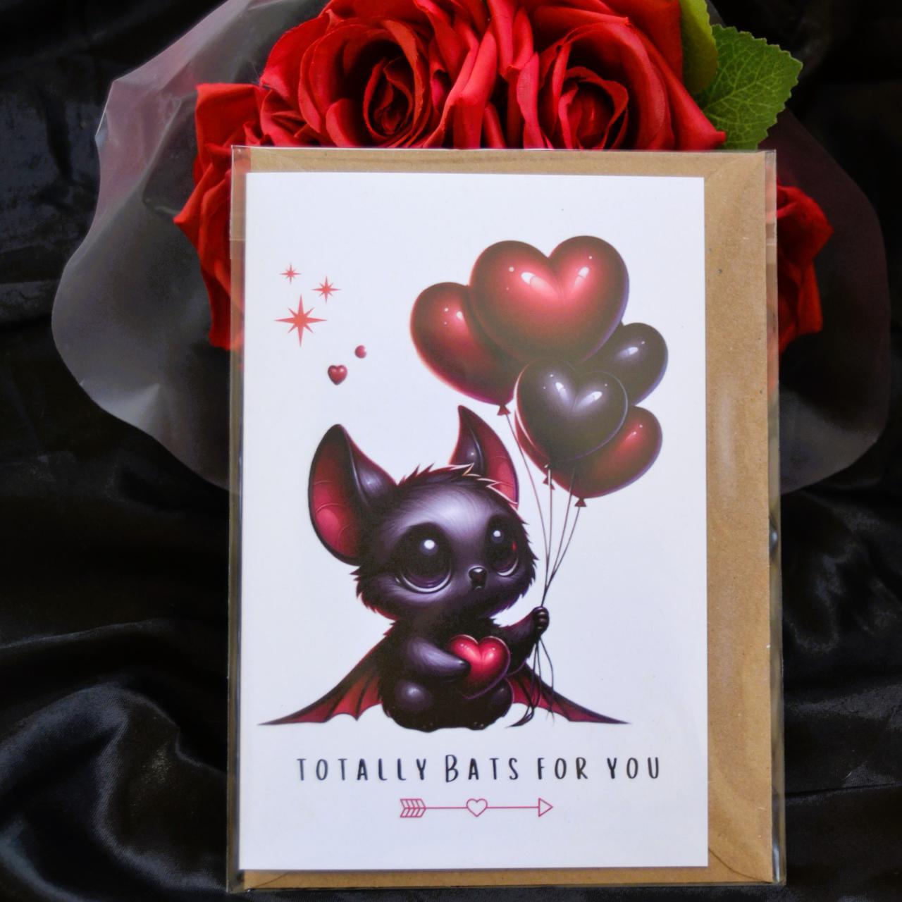 Cute Baby Bat Valentine Card Love Heart Anniversary... | Depop