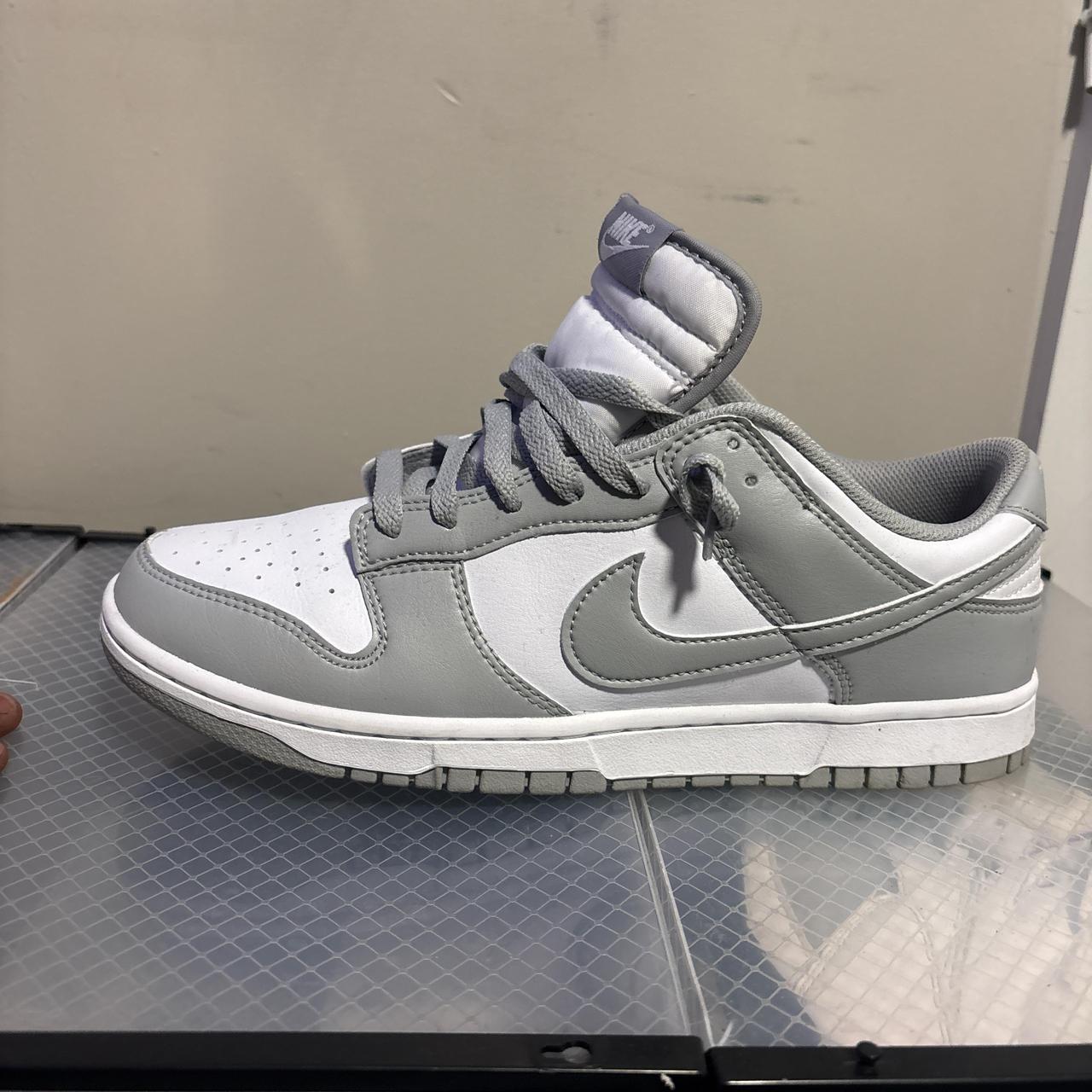 Nike Dunk Low Panda trainers in white and grey... | Depop