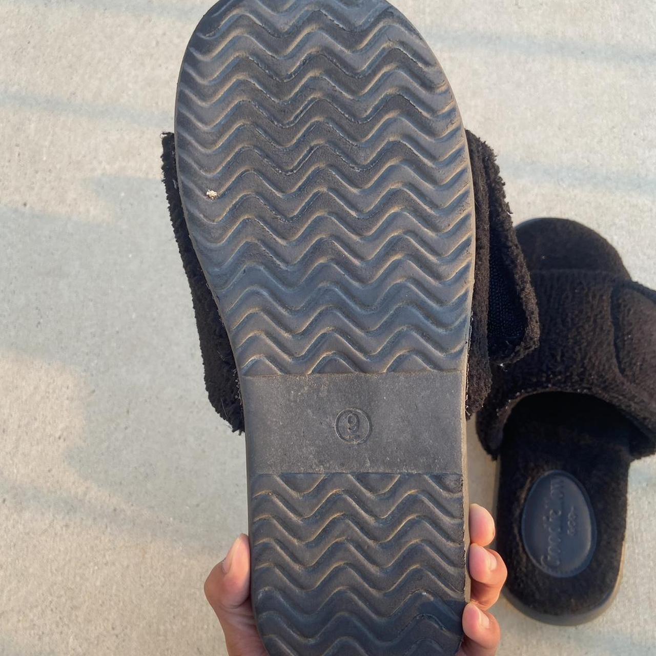 Goodfellow slides black size 9 really good... | Depop