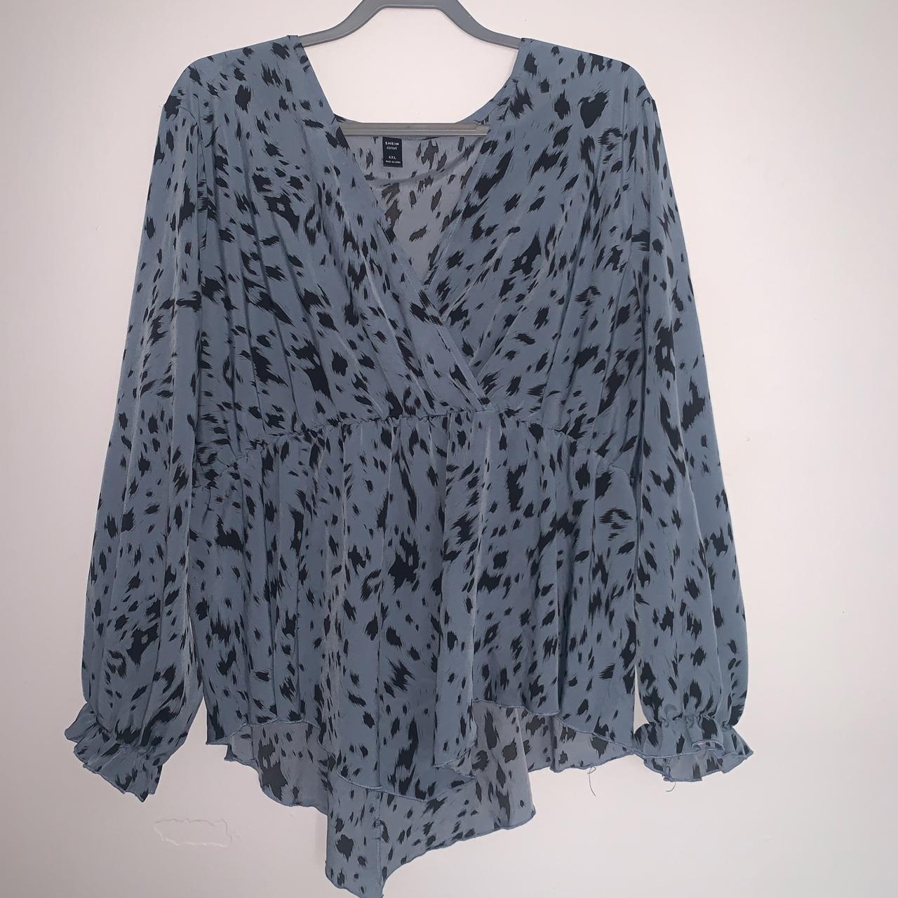 Deep V cut blouse , create or accentuates curves.... - Depop