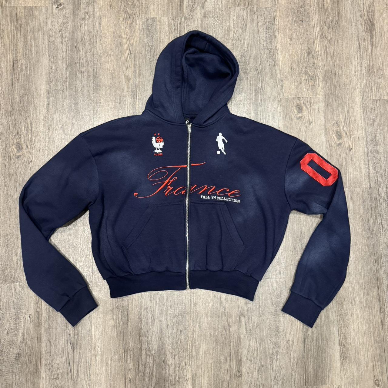 Gouge Worldwide FRÄNCE Zip Up Hoodie Only Worn Once... | Depop