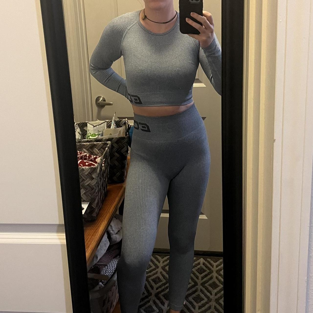 New SET - ECHT Arise Comfort Blue Workout Set -... | Depop