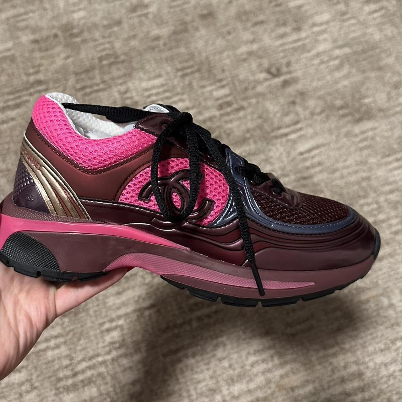 Chanel sneakers pink - Depop