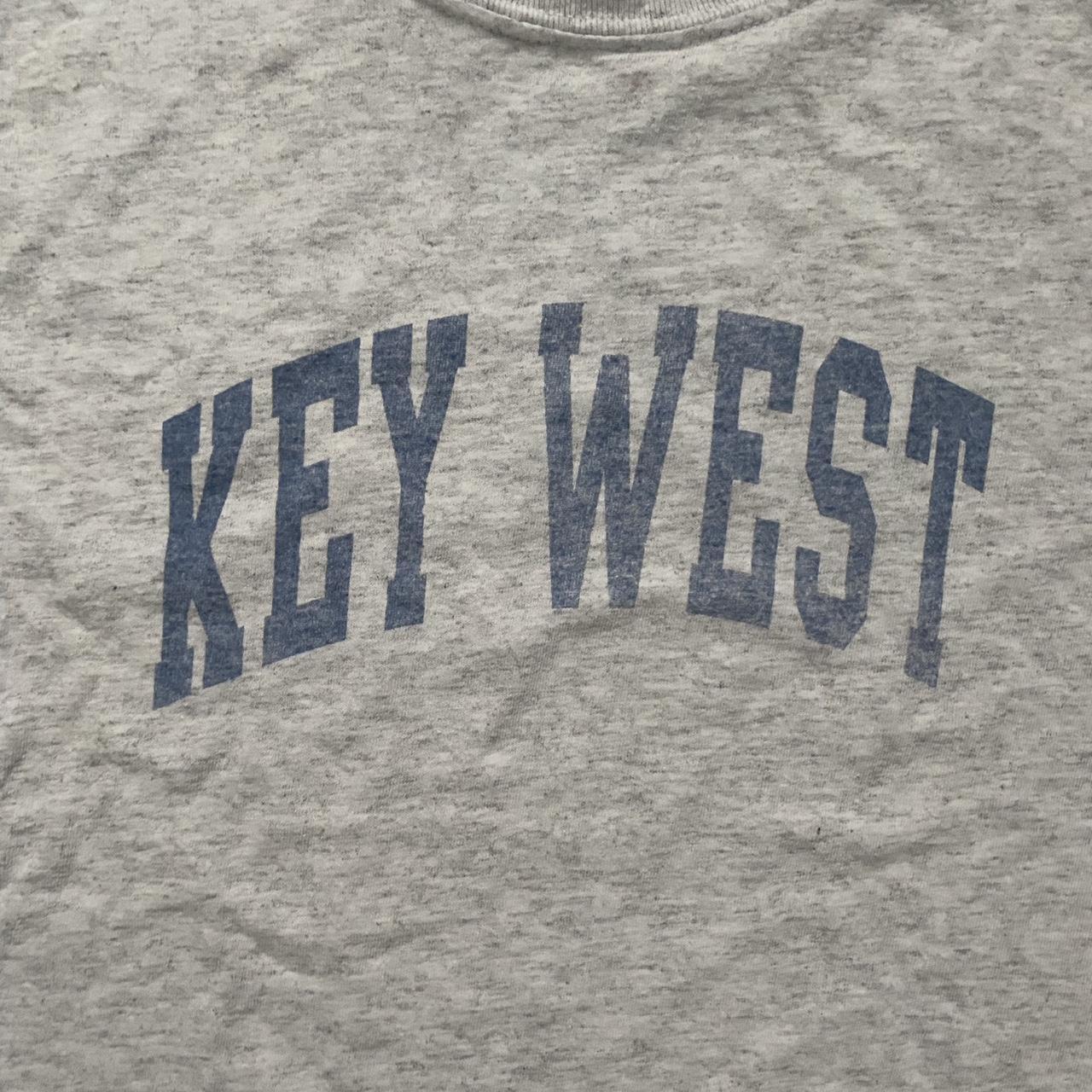 John Galt Grey Key West Cotton T-shirt/Crop Top One... | Depop