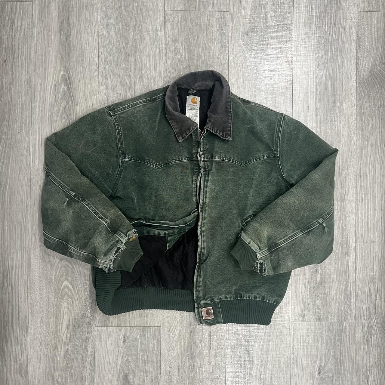 Vintage Faded Green Carhartt Sante Fe Jacket Perfect... | Depop