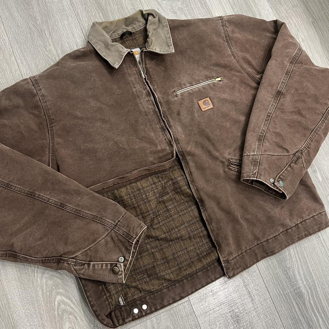 Vintage J97 CHT Chestnut Brown Carhartt Detroit... | Depop