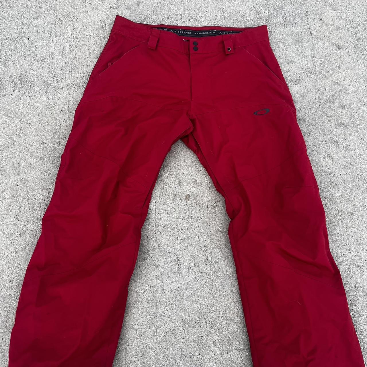 Red Oakley snow pants size XL - willing to... - Depop