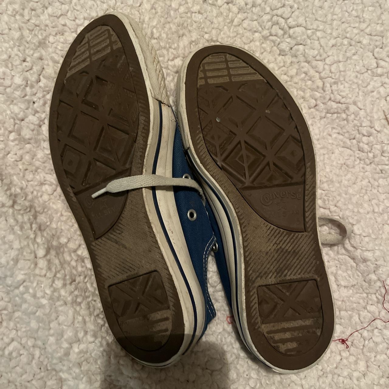 Worn in blue low top converse (very used 😭 got them... - Depop