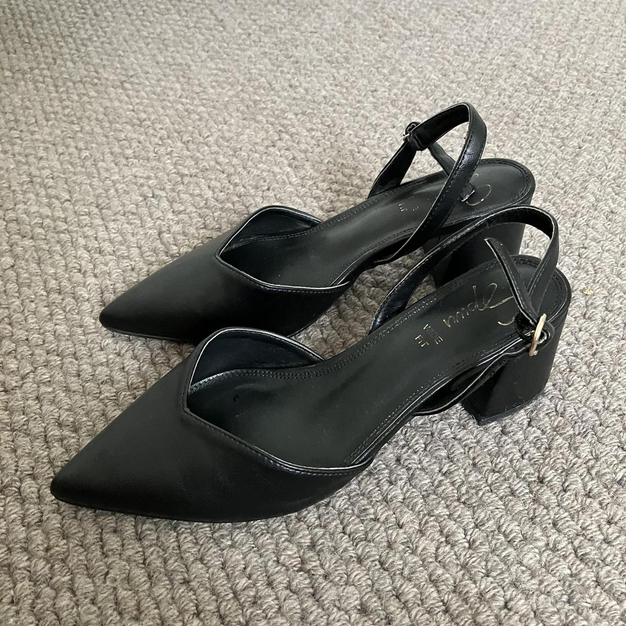 Black small block heel Slightly wider fit... - Depop