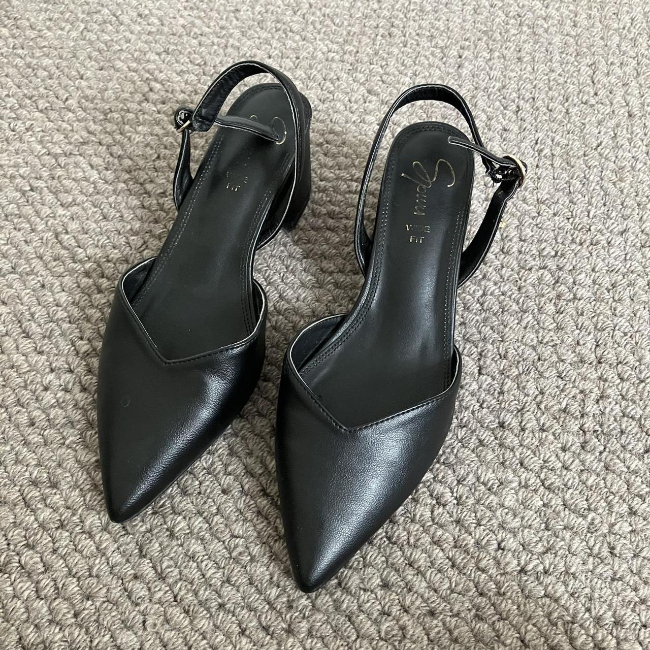 Black small block heel Slightly wider fit... - Depop