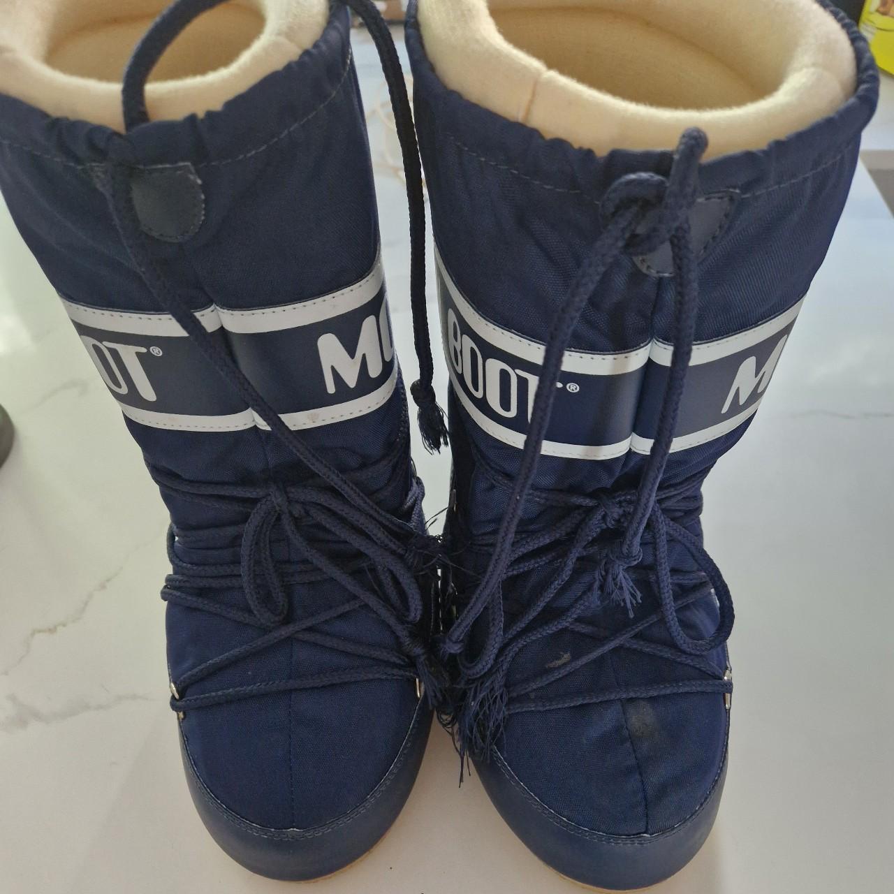 Navy Kids Moon Boots Good condition - minor scuff... - Depop