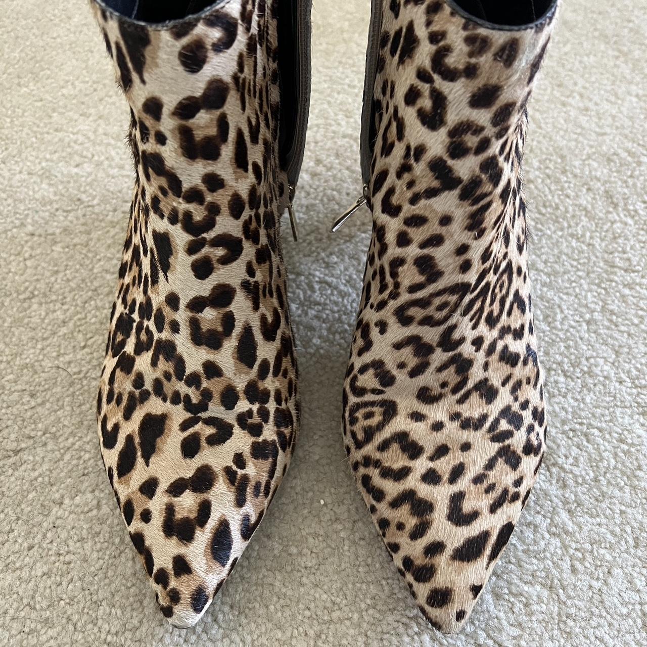 Sam Edelman Leopard Print Fur Bootie Depop