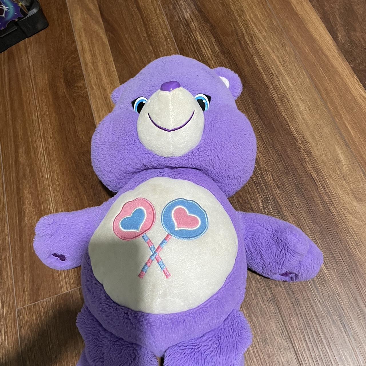 purple care bear plushie. - Depop