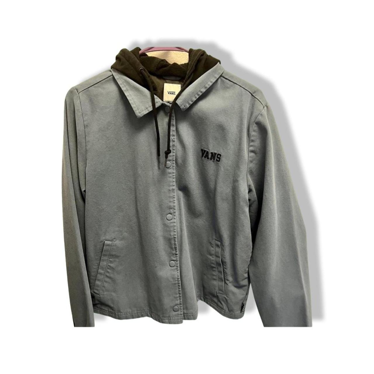 Vans Women's Blue and Black Jacket | Depop