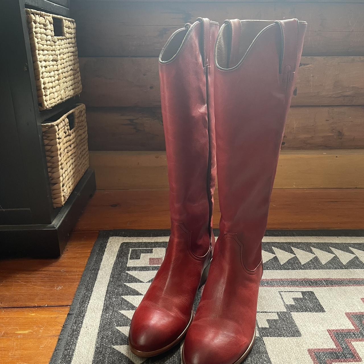 Frye Women's Red Boots | Depop