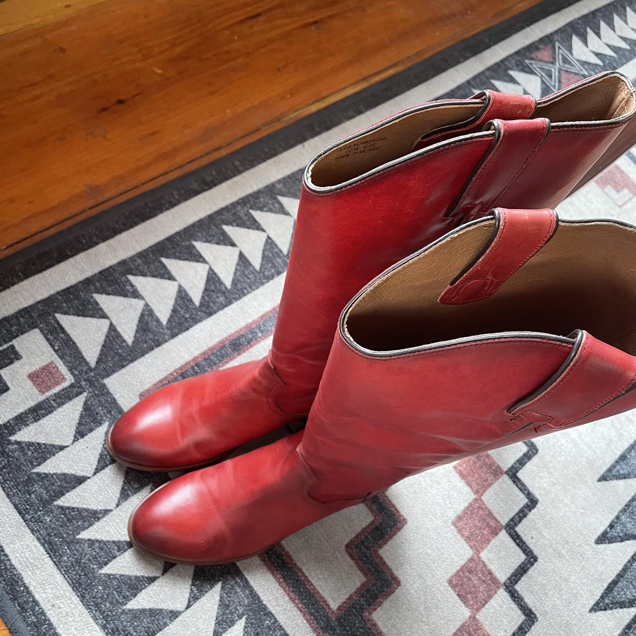 Frye Women's Red Boots | Depop