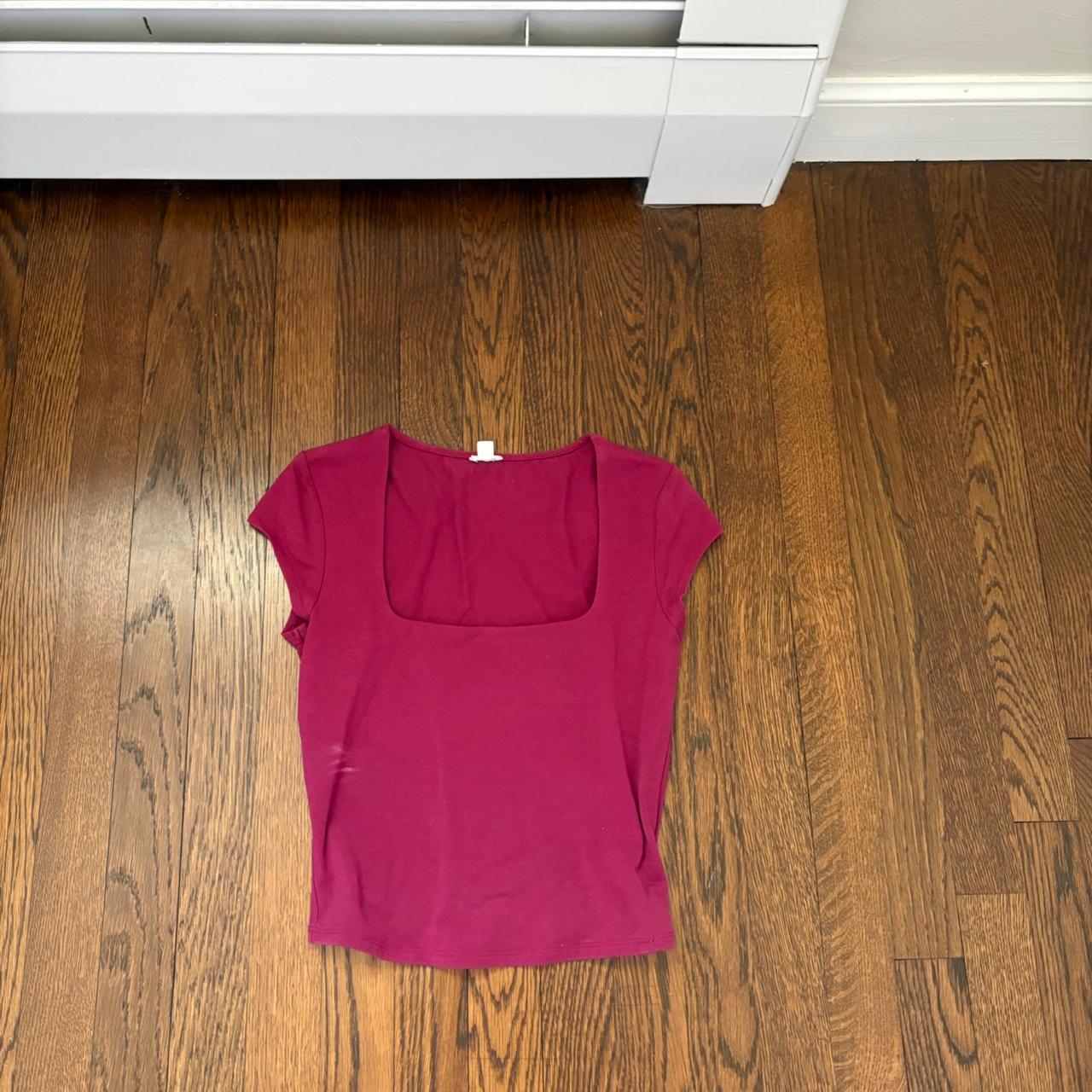 Pink square neck top #pinktop | Depop