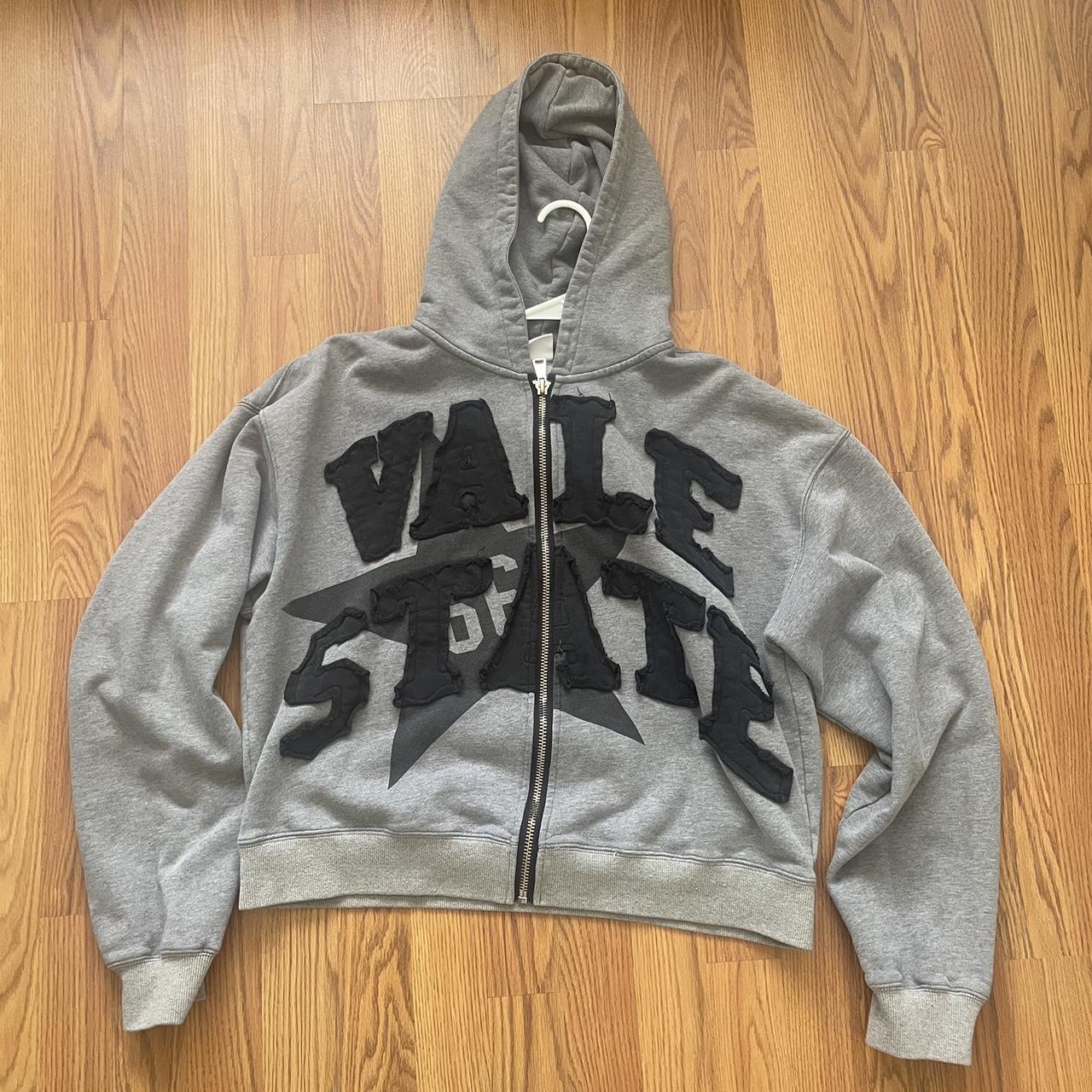Vale State Grey Hoodie Vale Lives Forever Tag size... - Depop