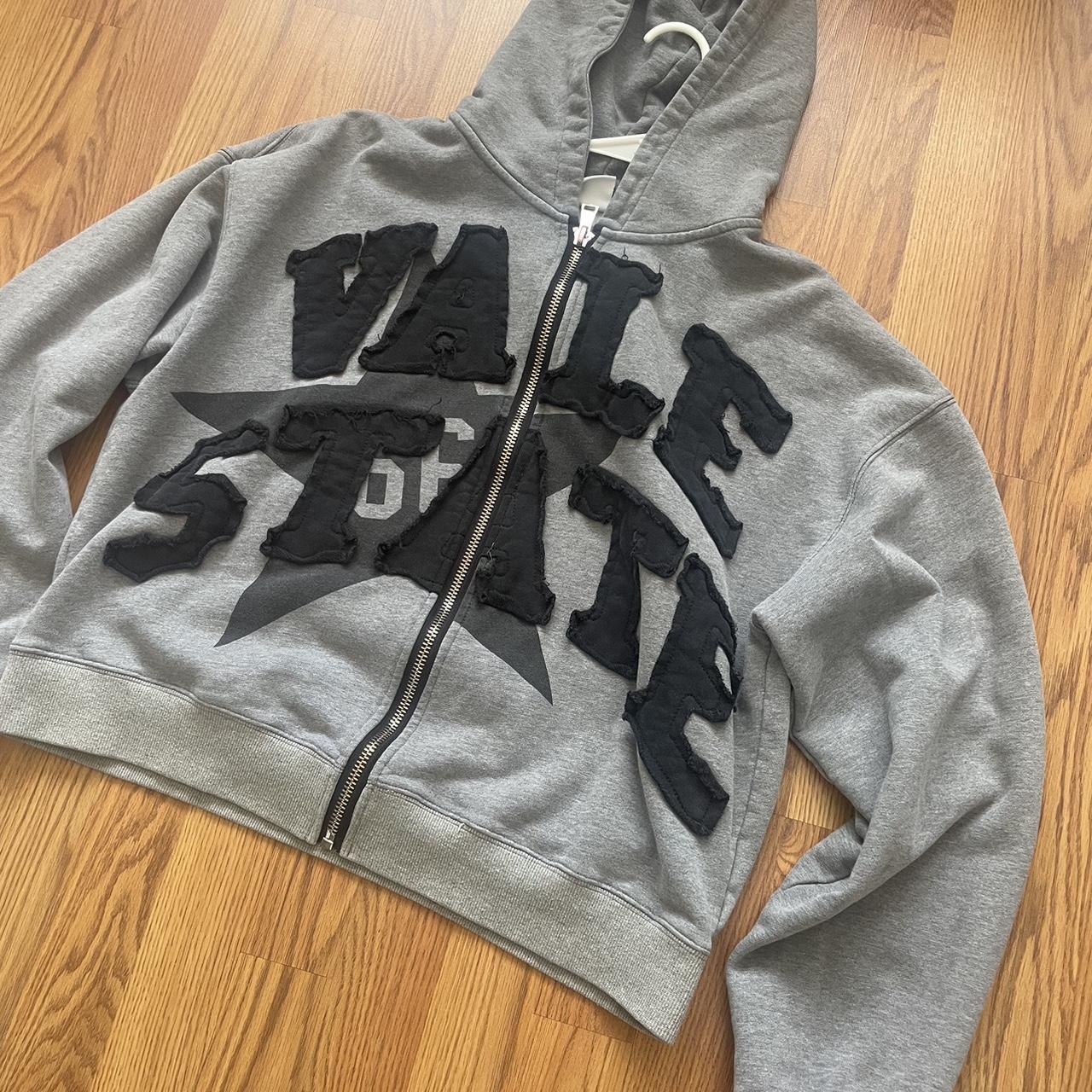 Vale State Grey Hoodie Vale Lives Forever Tag size... - Depop