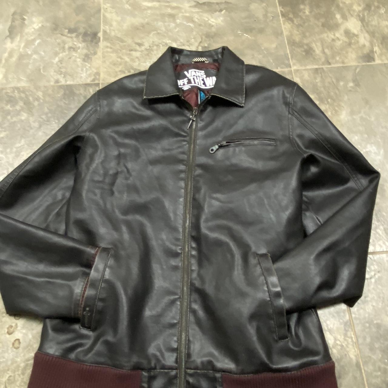 Rare Vintage Vans Leather Jacket Johnny Layton - Depop