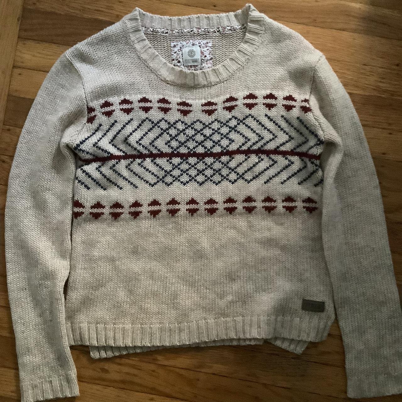 Element Women's Tan and Cream Jumper | Depop