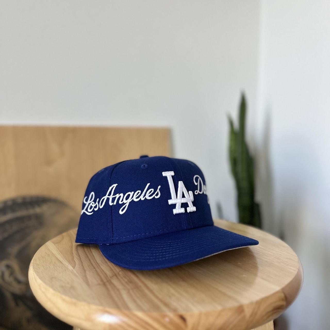 Blue LA Dodgers fitted with Cursive Script 7 1/2 |... - Depop