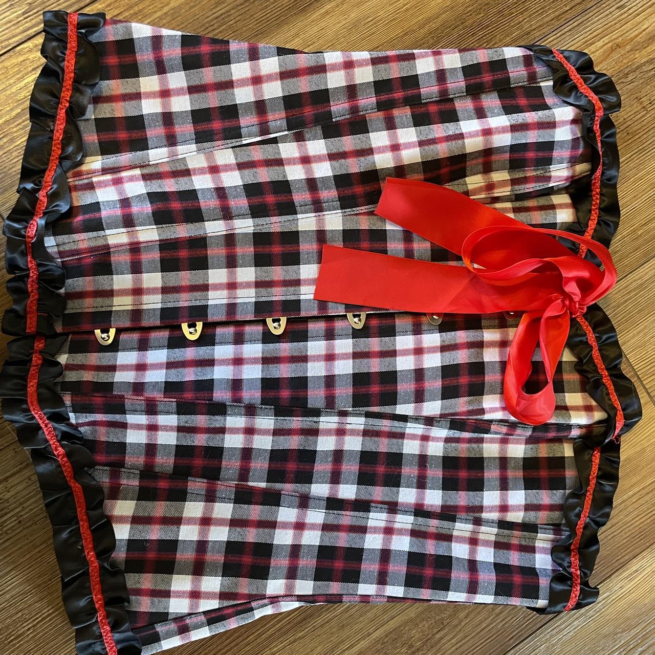 Adore Me brand checkered corset top Size XL - Depop