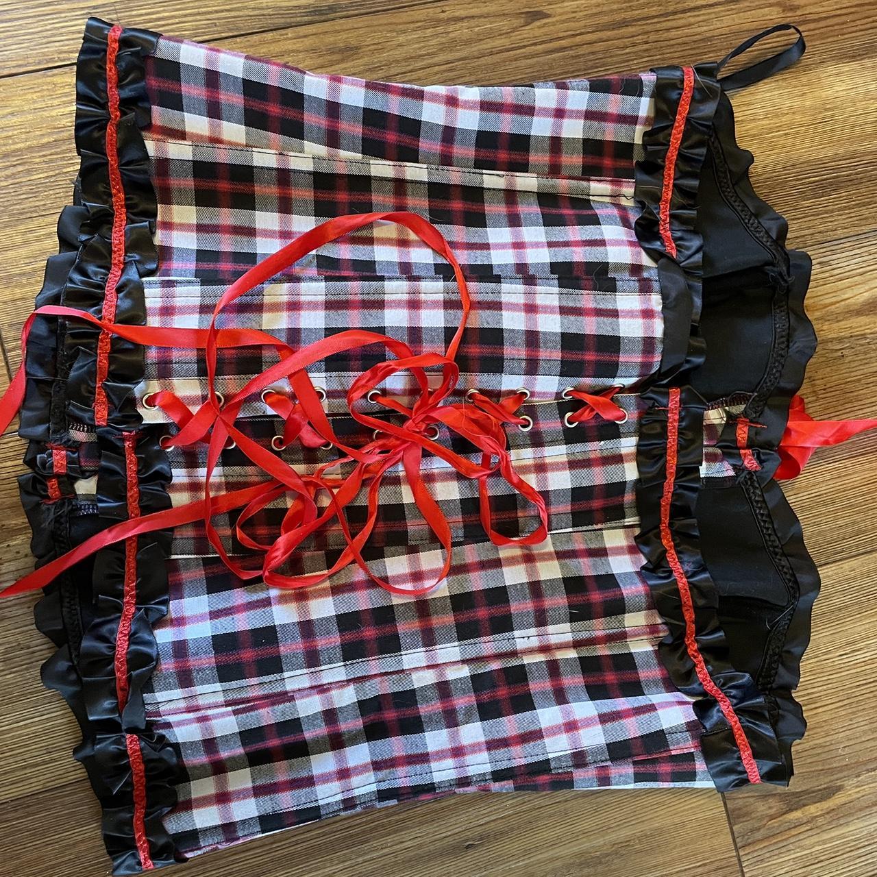 Adore Me brand checkered corset top Size XL - Depop