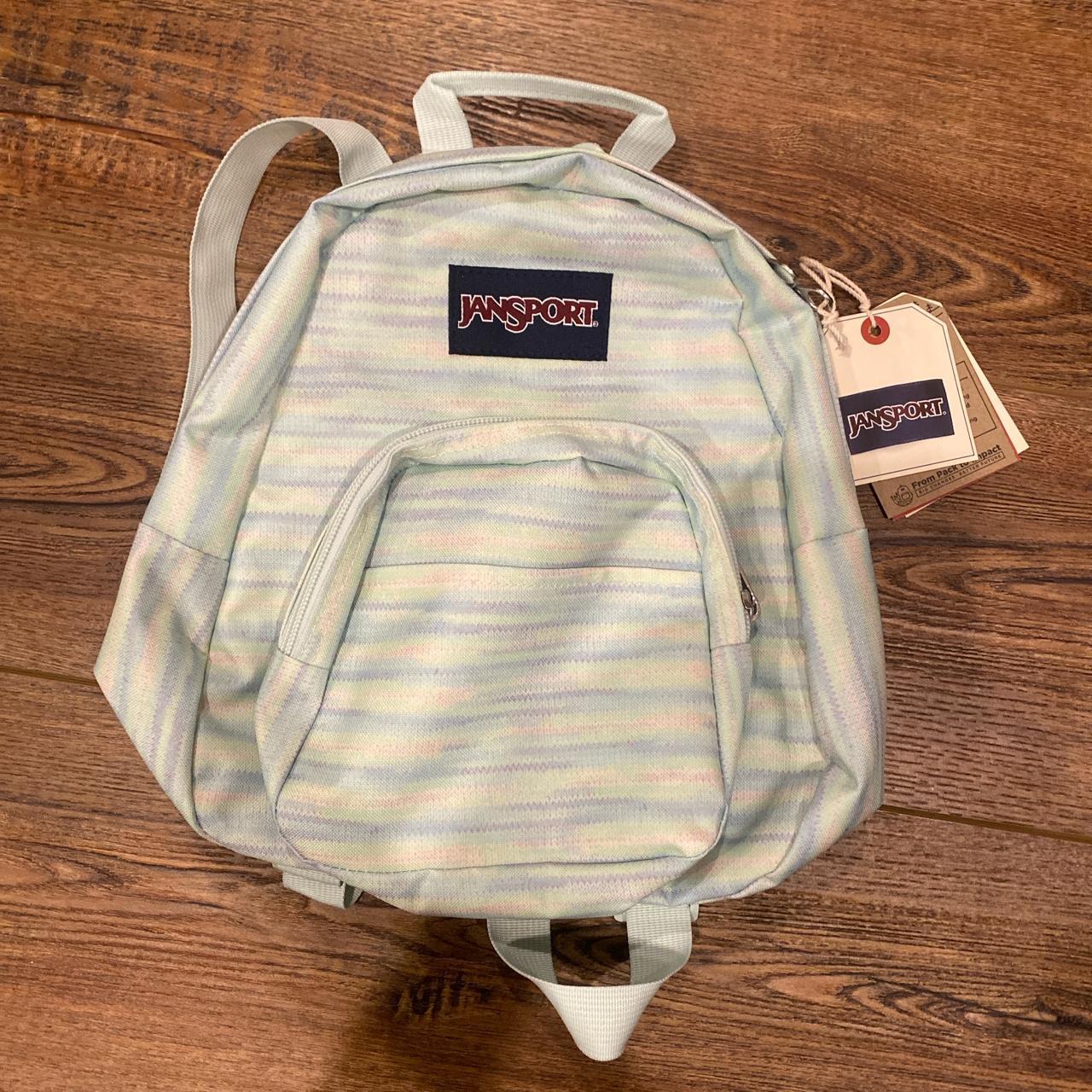 mini blue gradient jansport backpack #jansport... - Depop