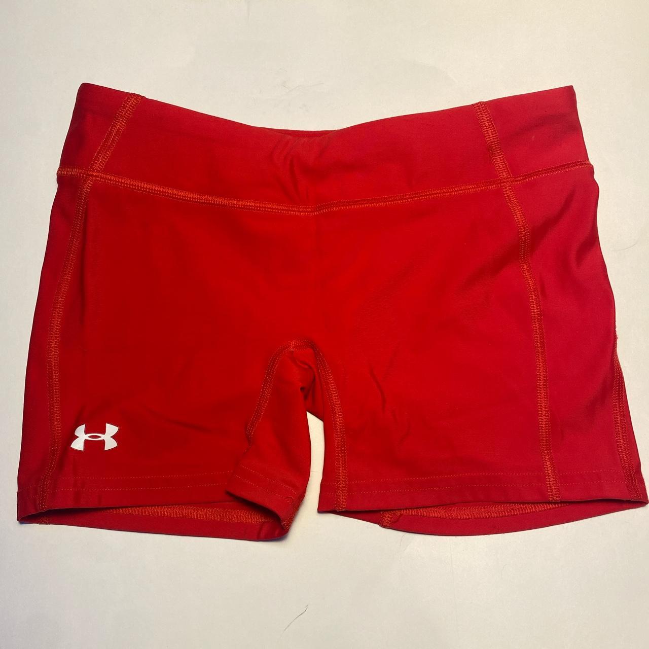 Cute red spandex Red From under armour Never tried... - Depop