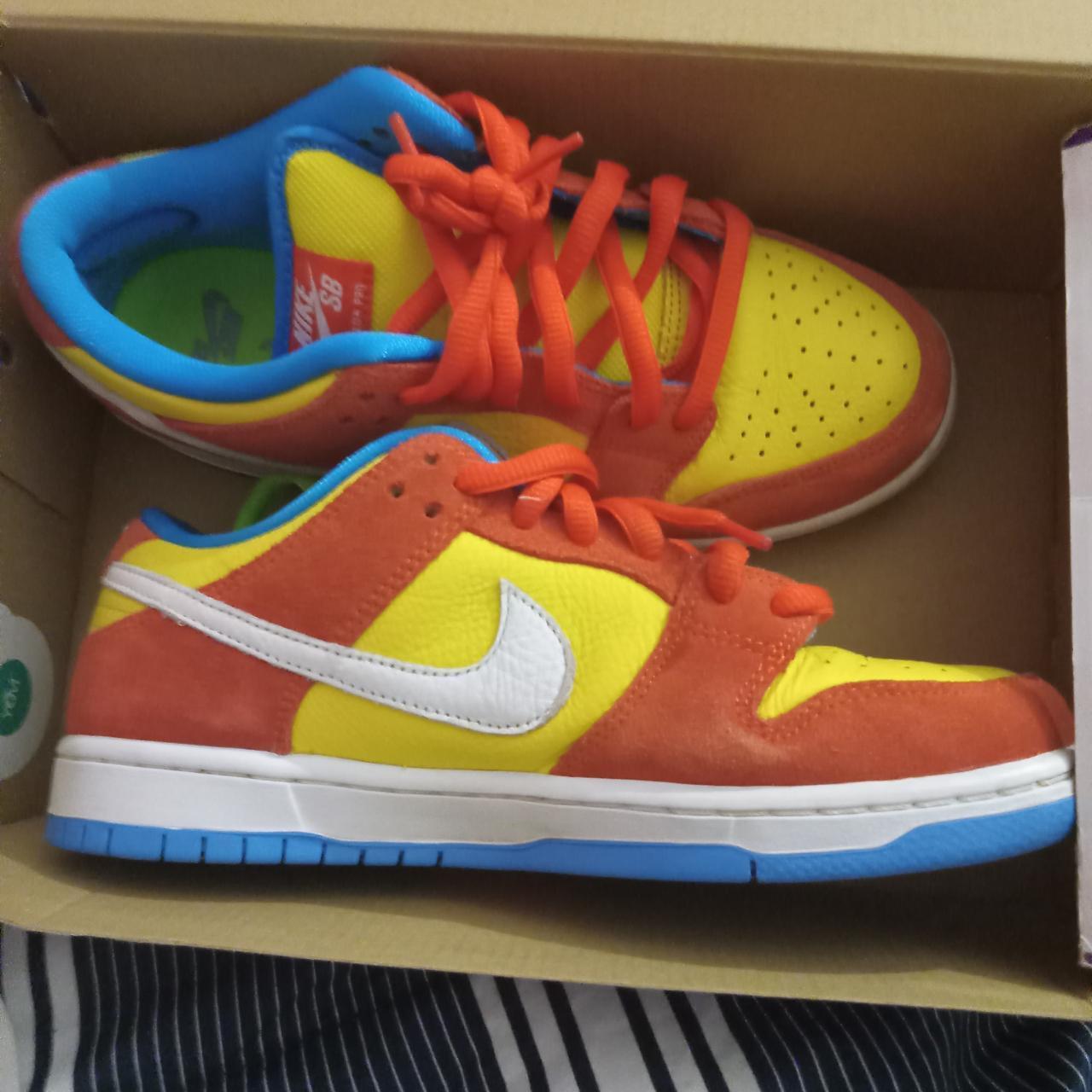 Bart dunks worn once best offer size 8 mens 9.5 women's | Depop