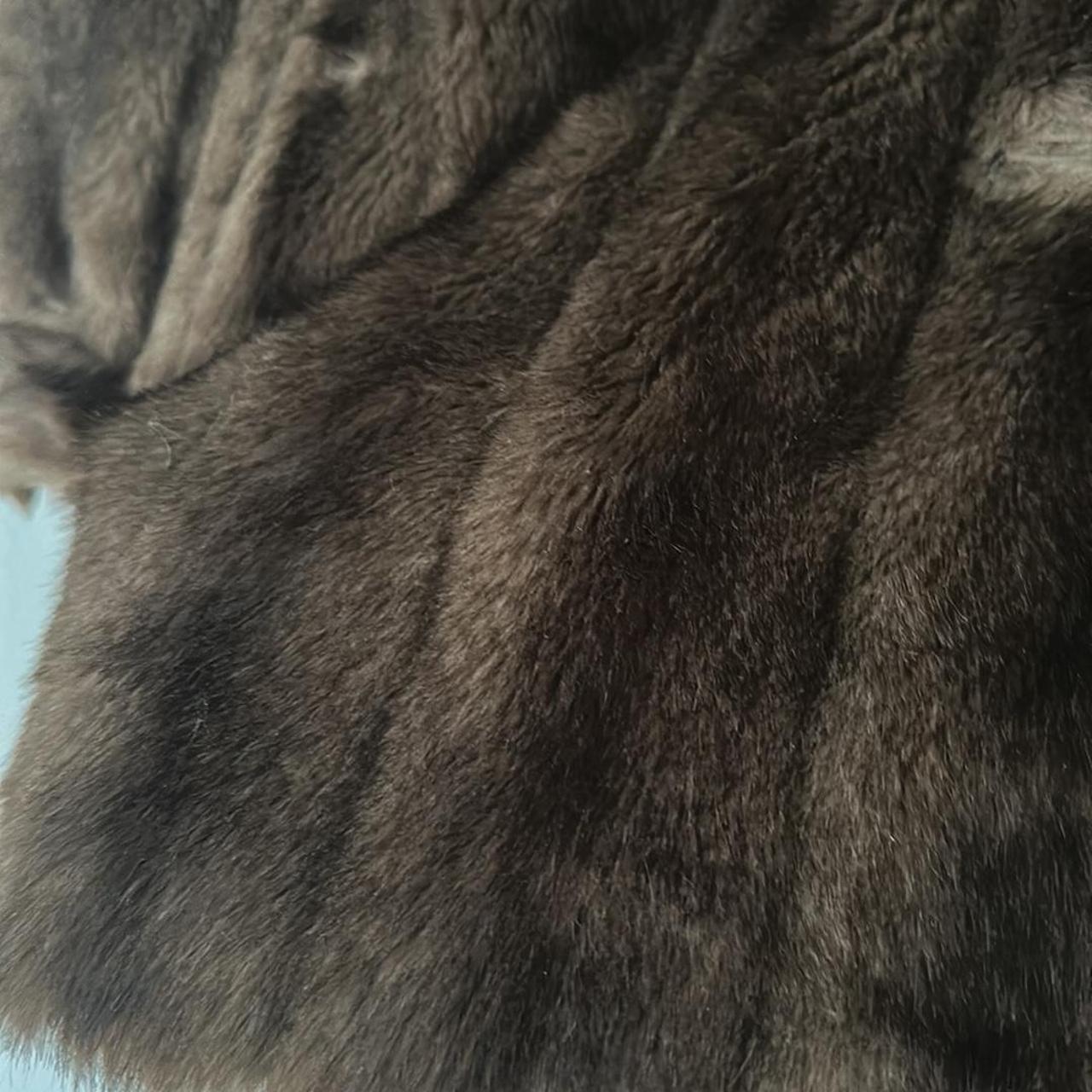 Brown faux fur vintage coat. Fits a size medium. One... - Depop