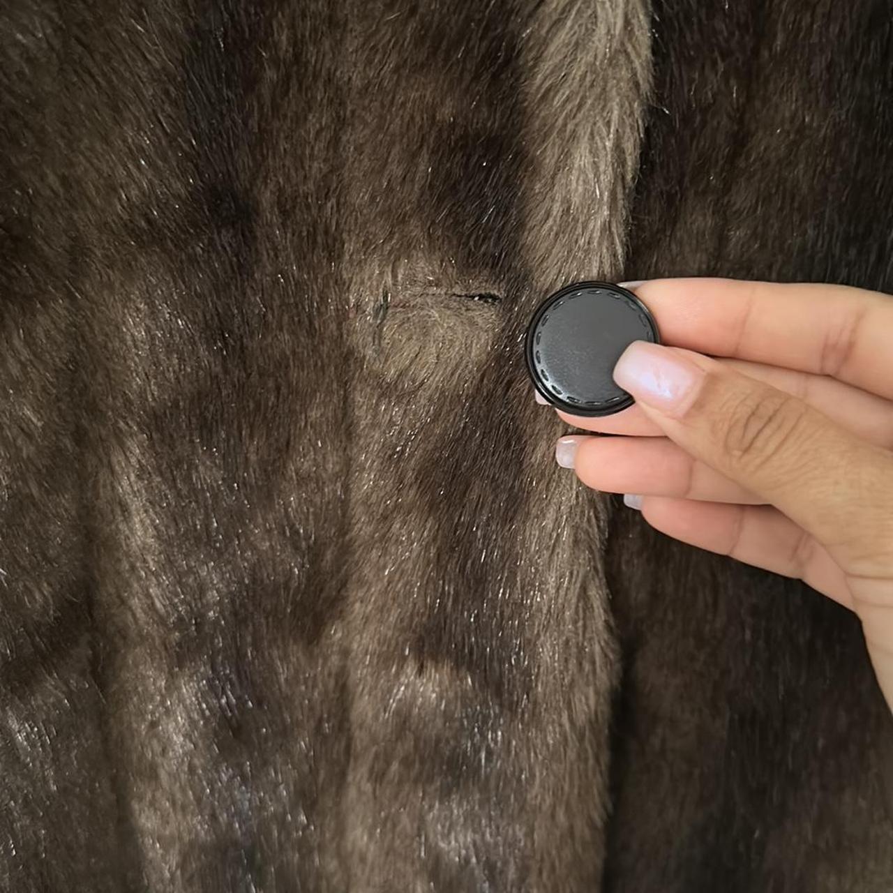 Brown faux fur vintage coat. Fits a size medium. One... - Depop