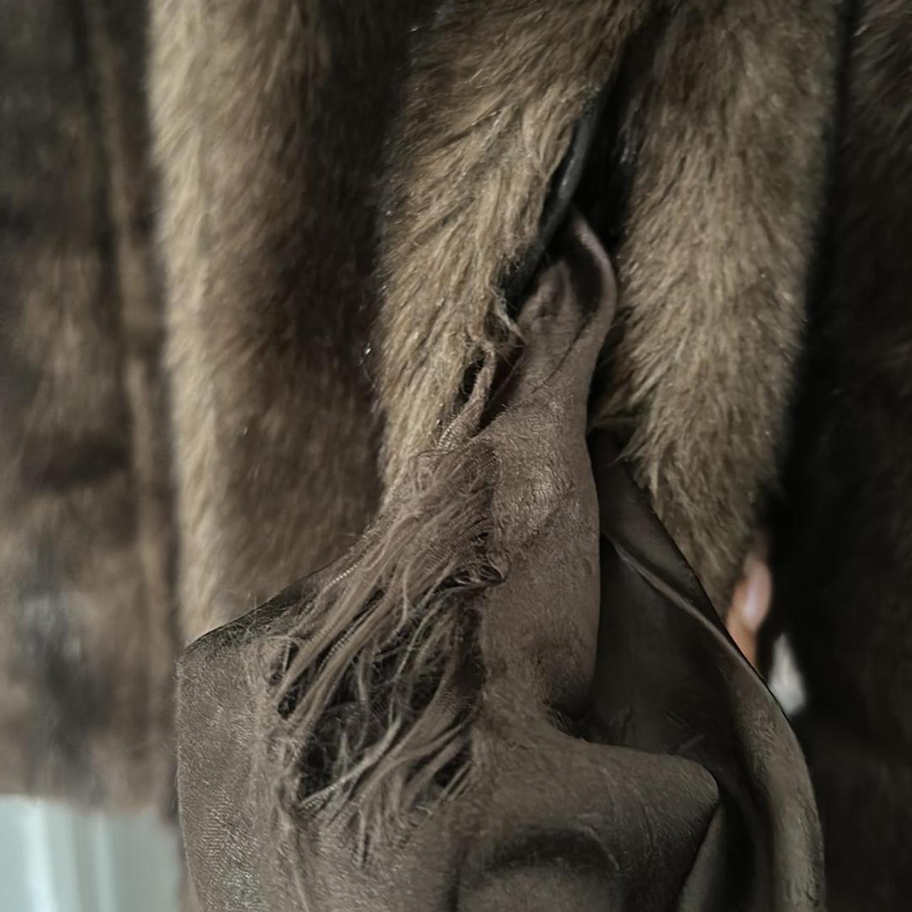 Brown faux fur vintage coat. Fits a size medium. One... - Depop