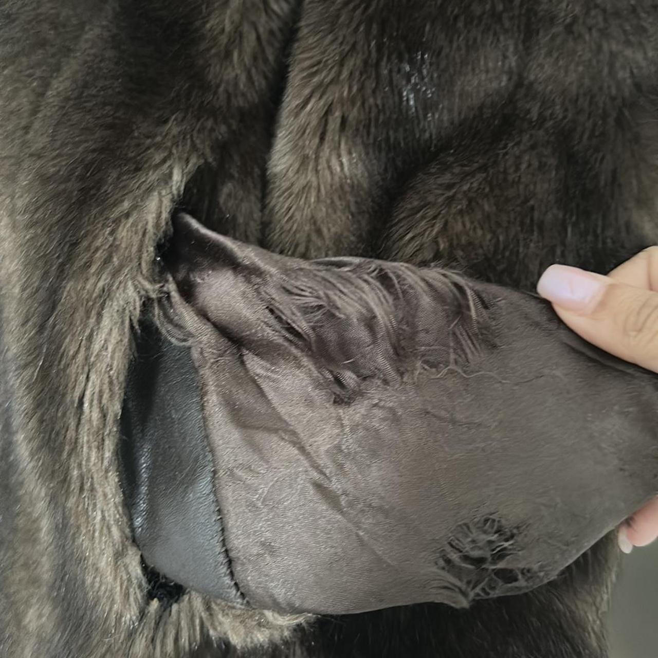 Brown faux fur vintage coat. Fits a size medium. One... - Depop