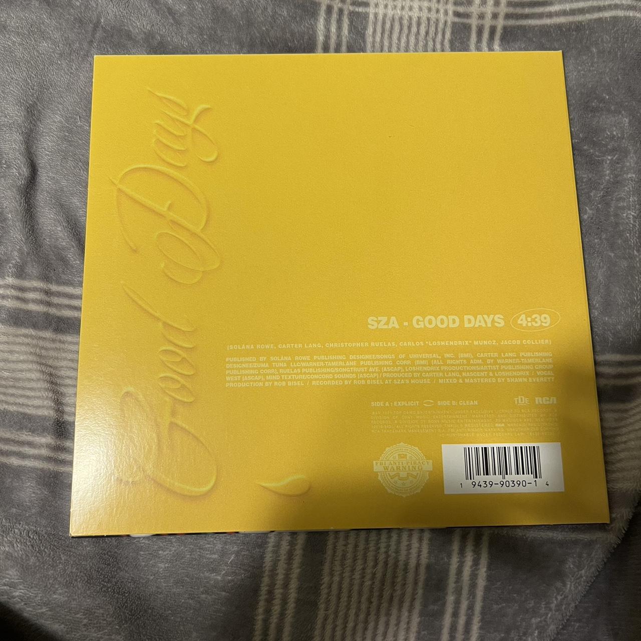 sza - good days yellow 10” vinyl in perfect... - Depop