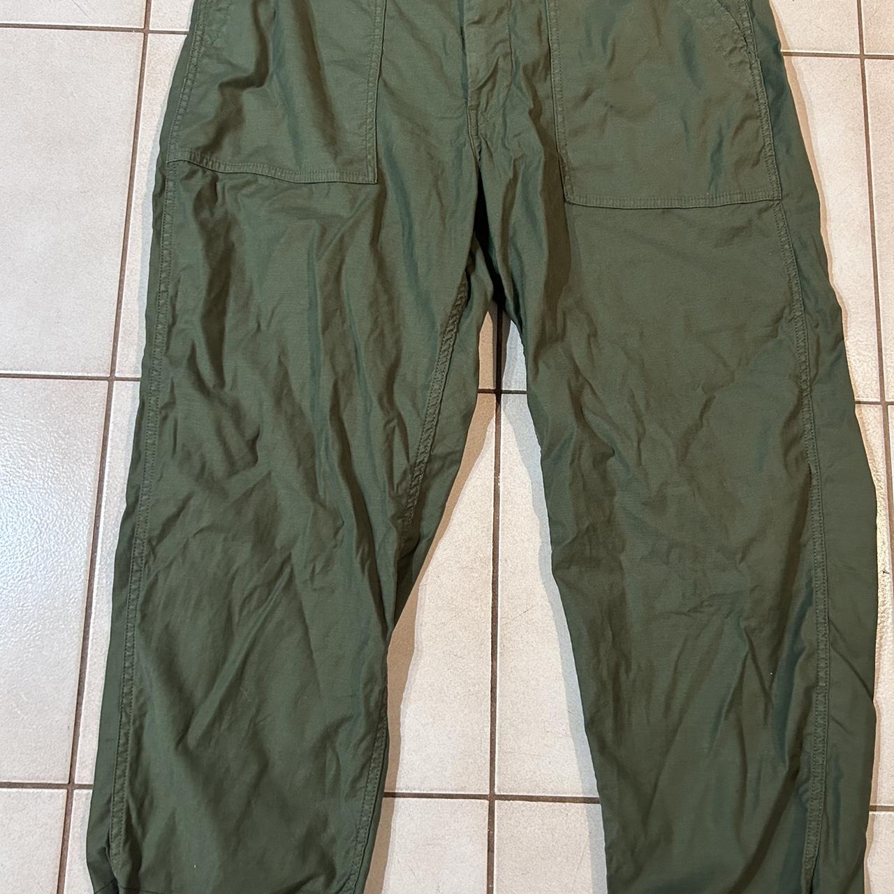 uniqlo military pants, adjustable waist tag- xl... - Depop