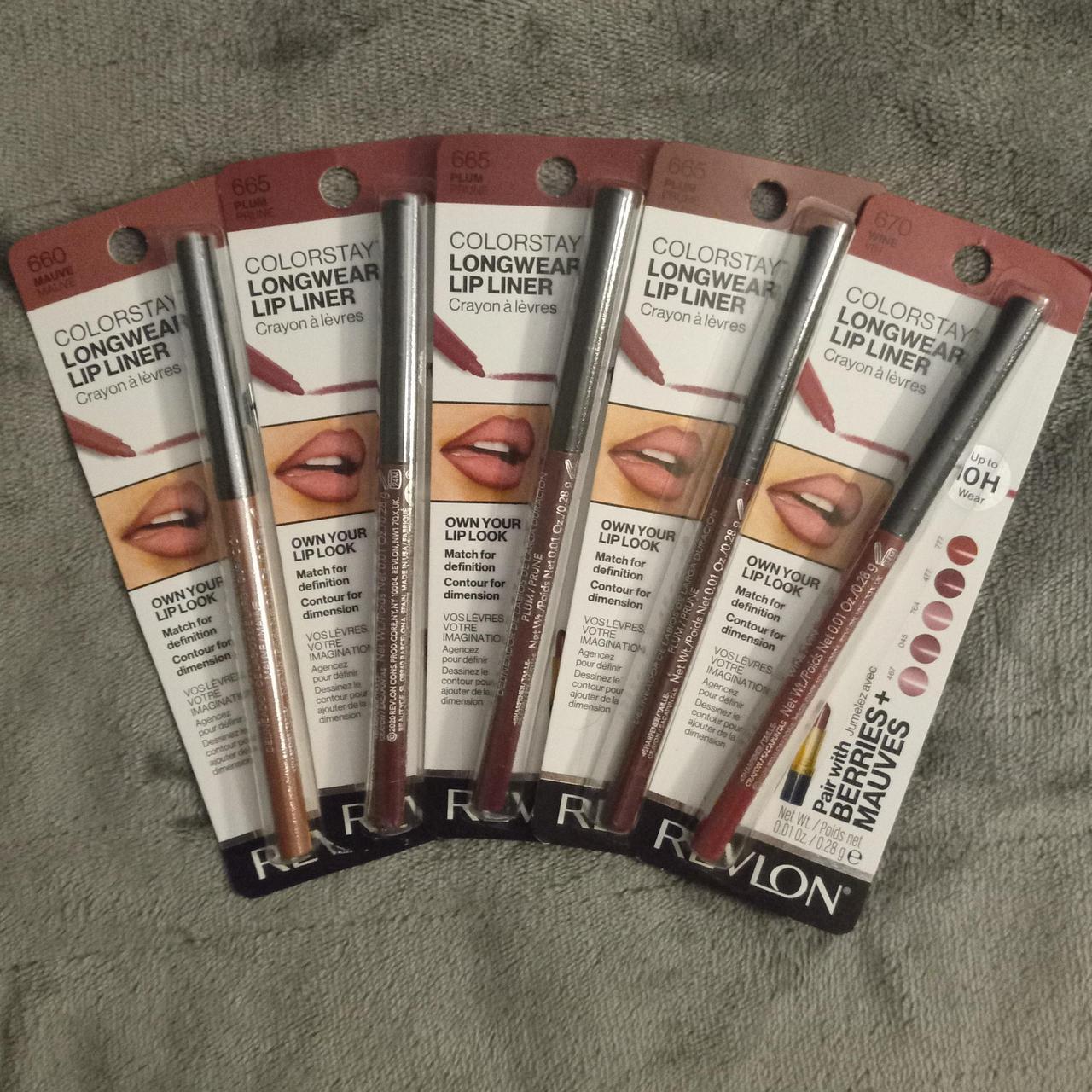 5pcs Revlon Colorstay lip liner in assorted colors.... - Depop