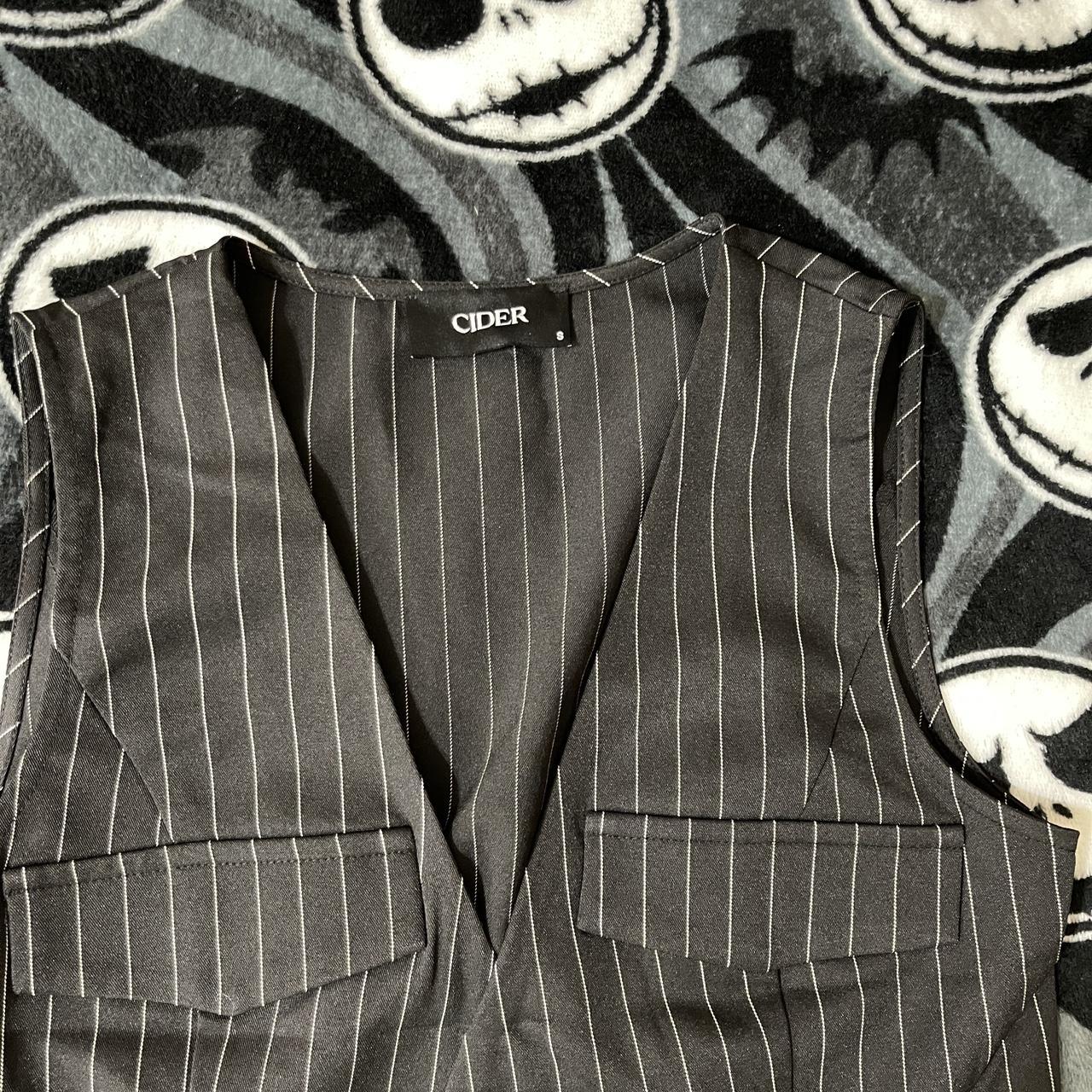 office siren pinstripe button up vest ★... - Depop