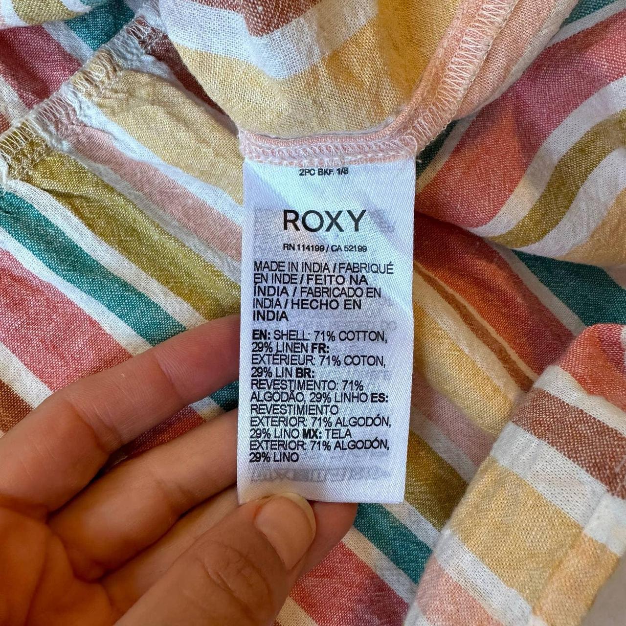 Roxy Striped Midi Dress Size small Great condition!... - Depop